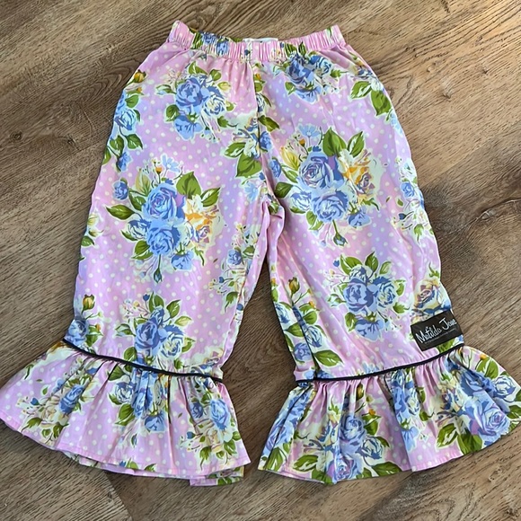 Matilda Jane | Bottoms | Matilda Jane Pink Polka Dot Floral Ruffle ...